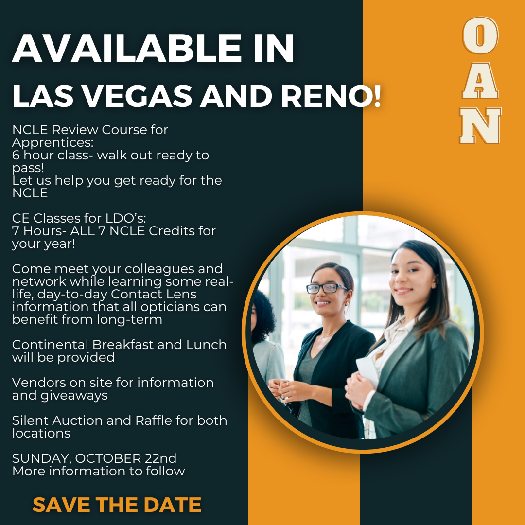 Events - Opticians Association of Nevada